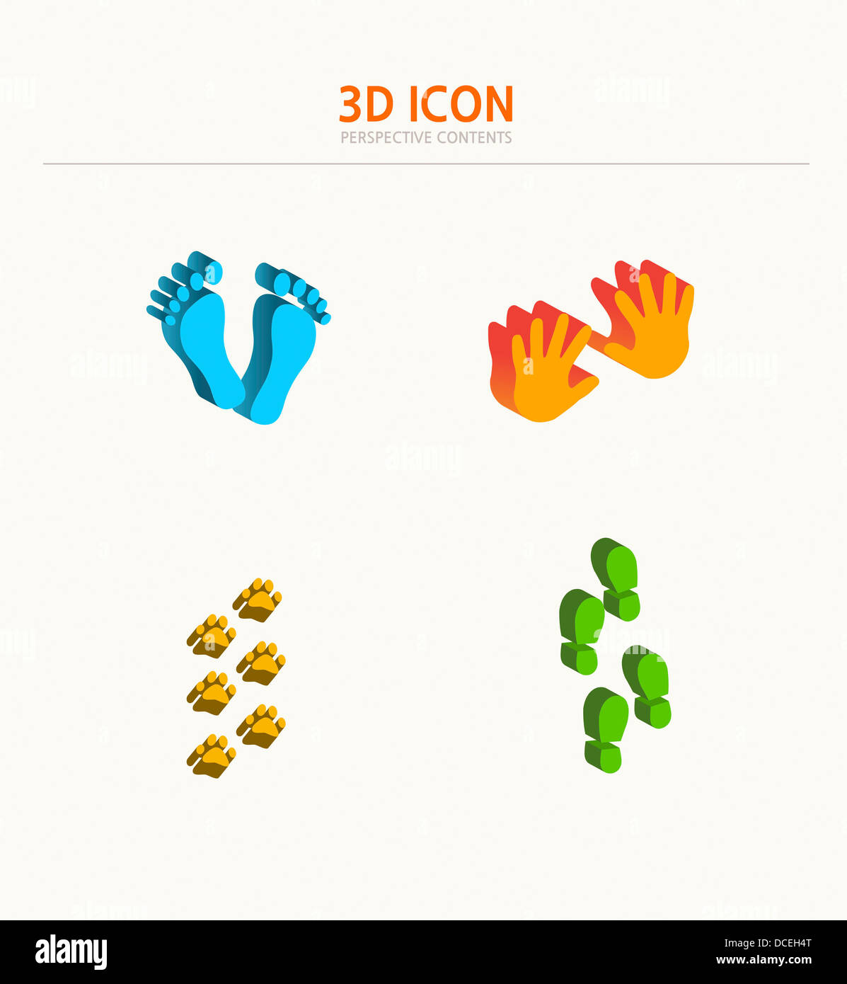 illustration of 3d icons Stock Photo - Alamy