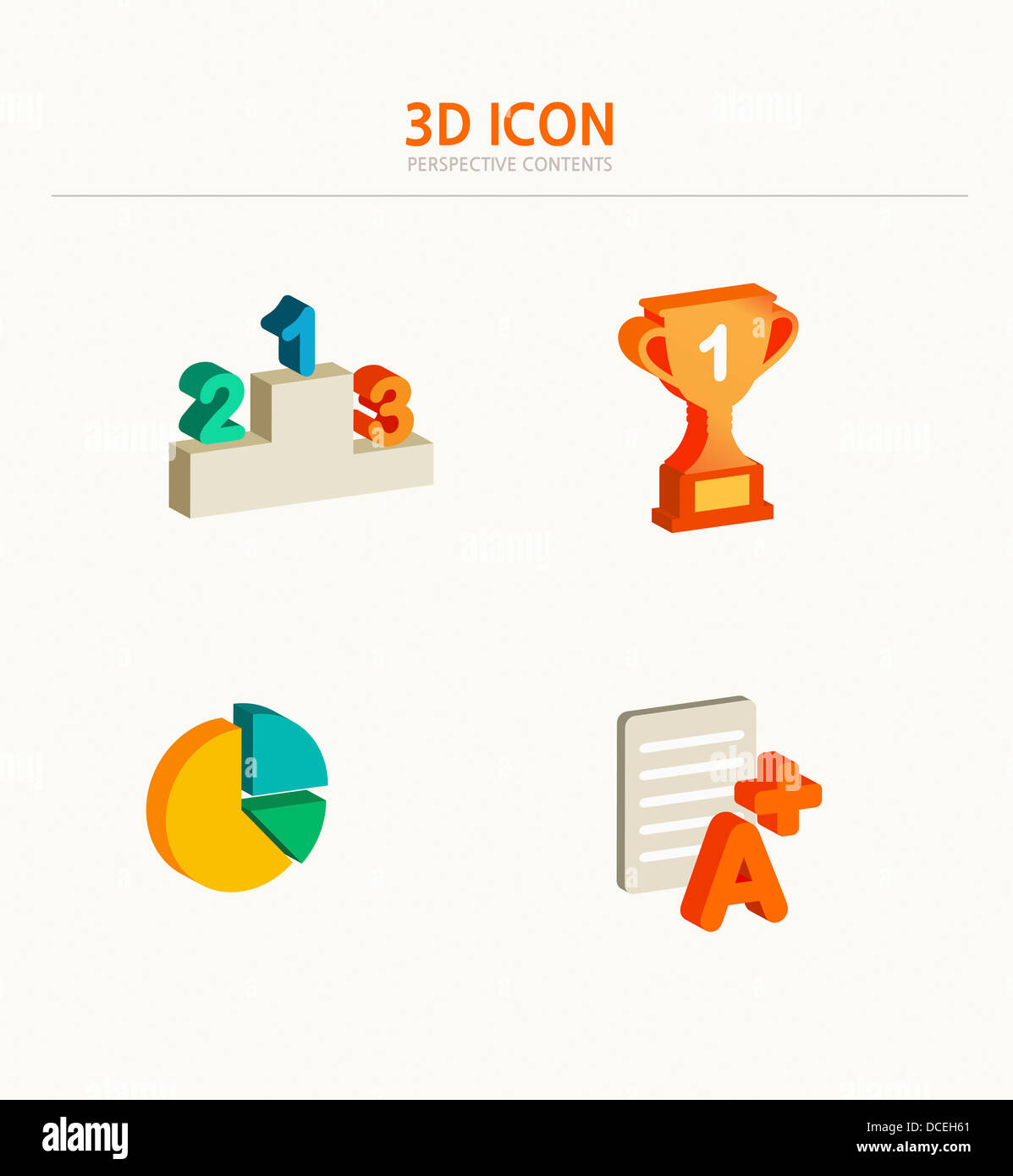 illustration of 3d icons Stock Photo - Alamy
