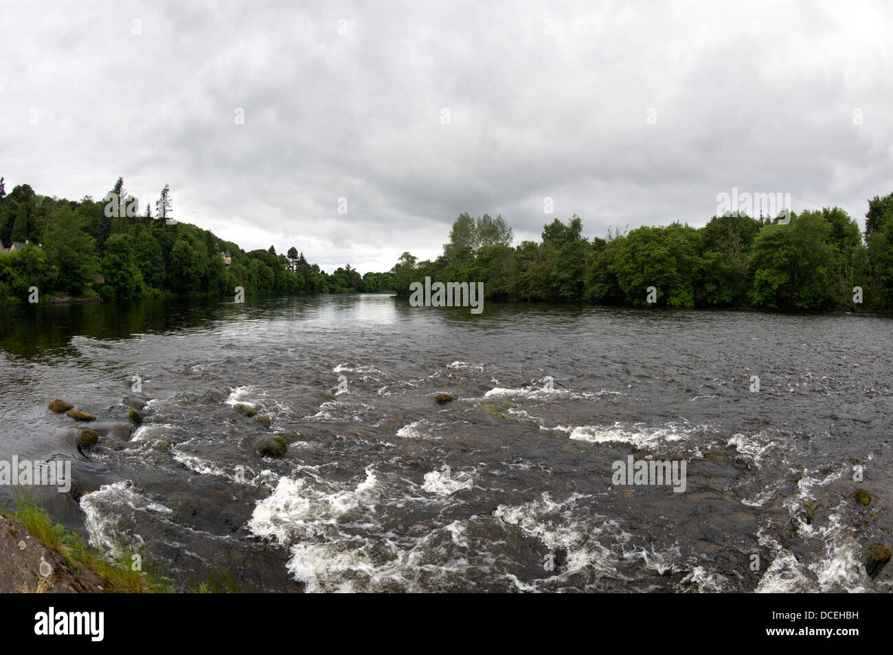 River Ness seen from the Ness Island in Inverness Scotland Stock Photo ...