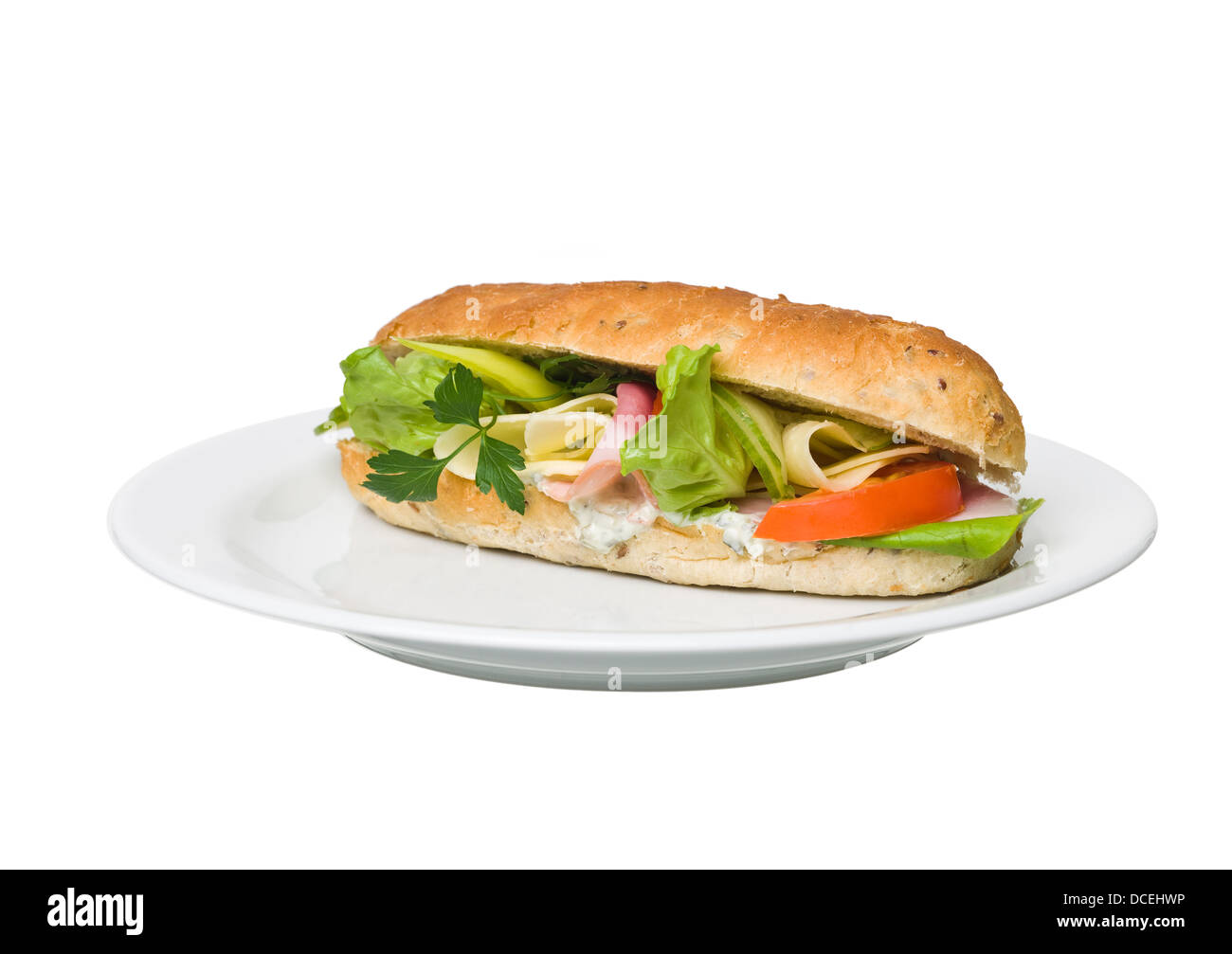 Whole wheat bread submarine sandwich hi-res stock photography and ...