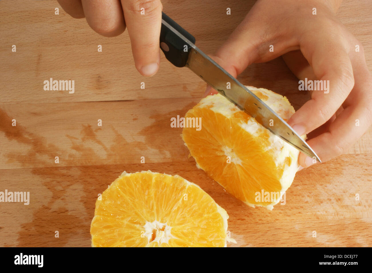 prepare fruit to make a fruitsalad Stock Photo - Alamy