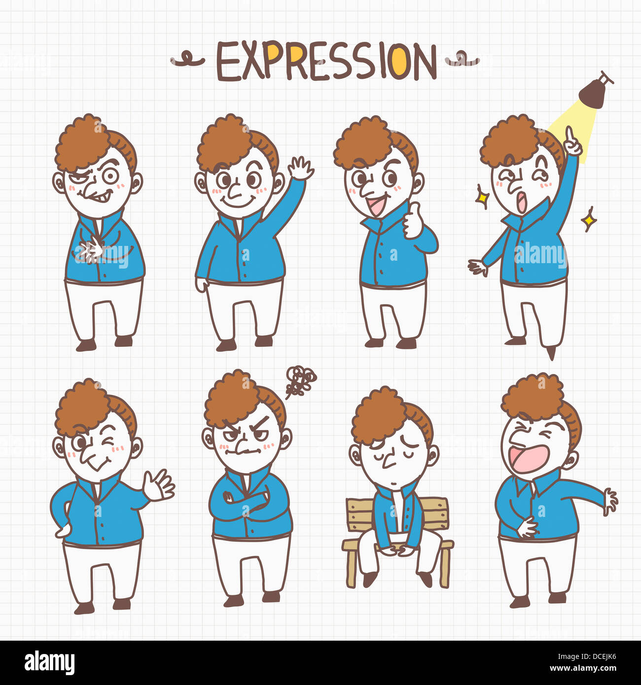 an illustration of different expressions Stock Photo - Alamy