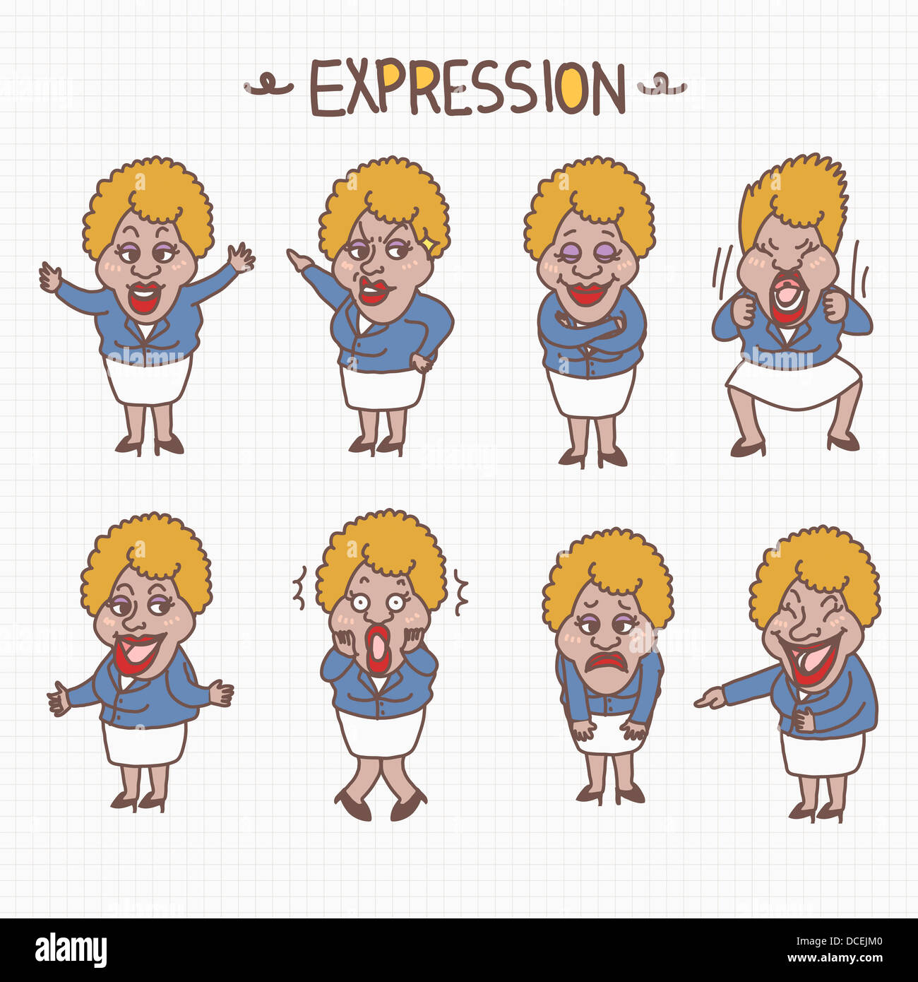 an illustration of different expressions Stock Photo - Alamy