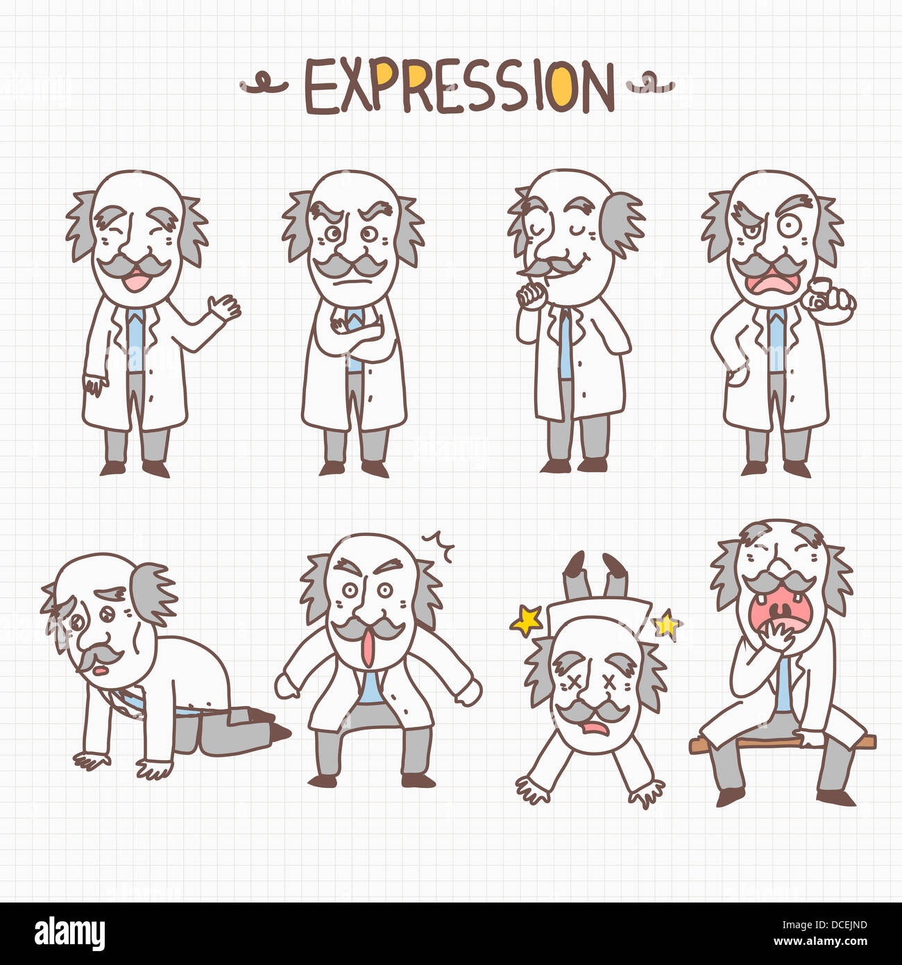 an illustration of different expressions Stock Photo - Alamy