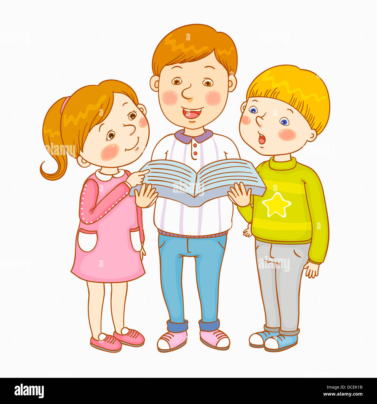 Children painting book, reading Cut Out Stock Images & Pictures - Alamy