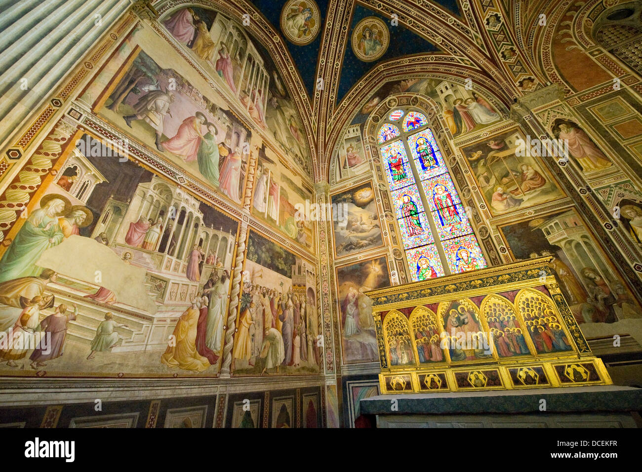 Italy, Tuscany, Florence, Santa Croce church, Baroncelli chapel Stock Photo - Alamy