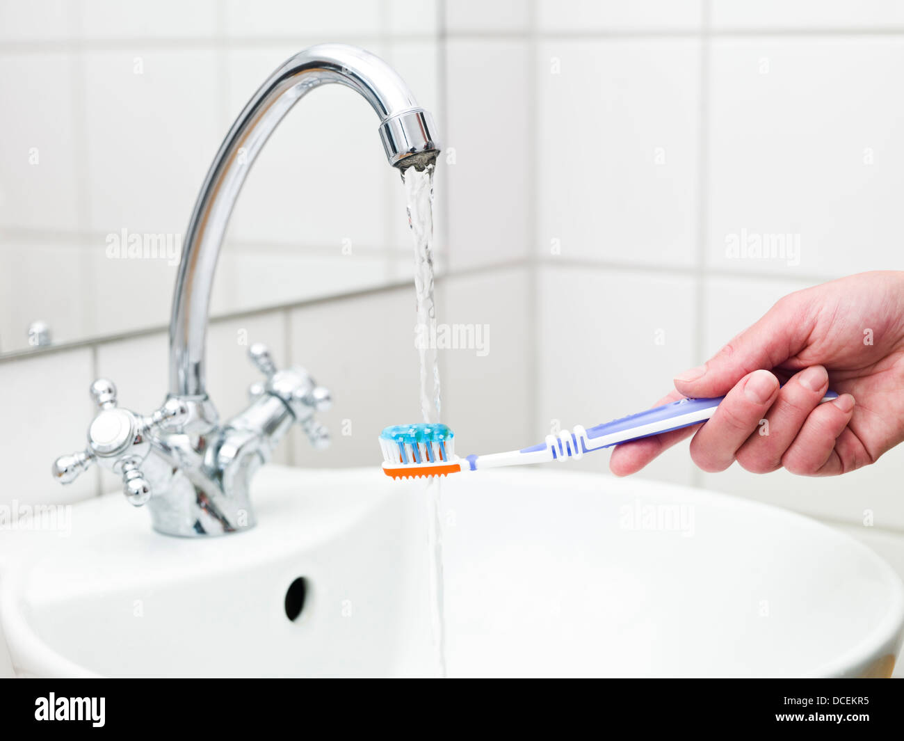 Toothbrush and Toothpaste Stock Photo - Alamy