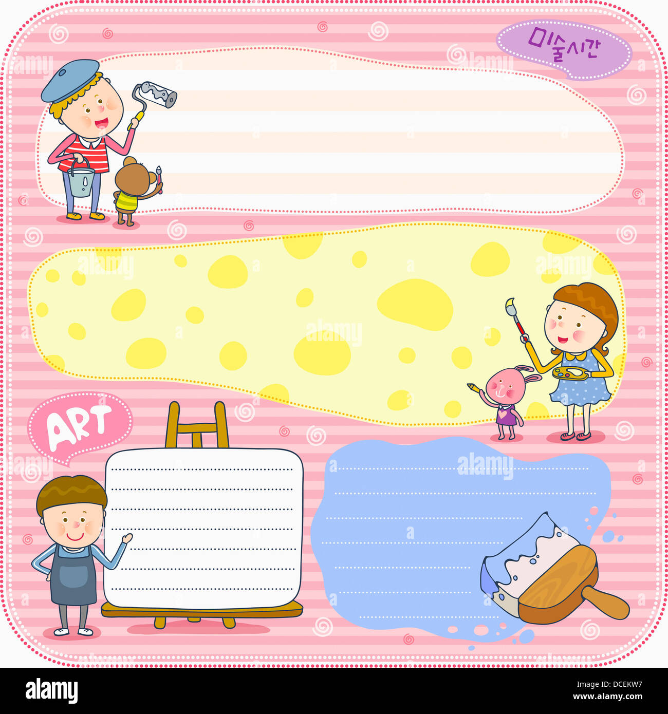 illustration memo template in concept of art class Stock Photo - Alamy