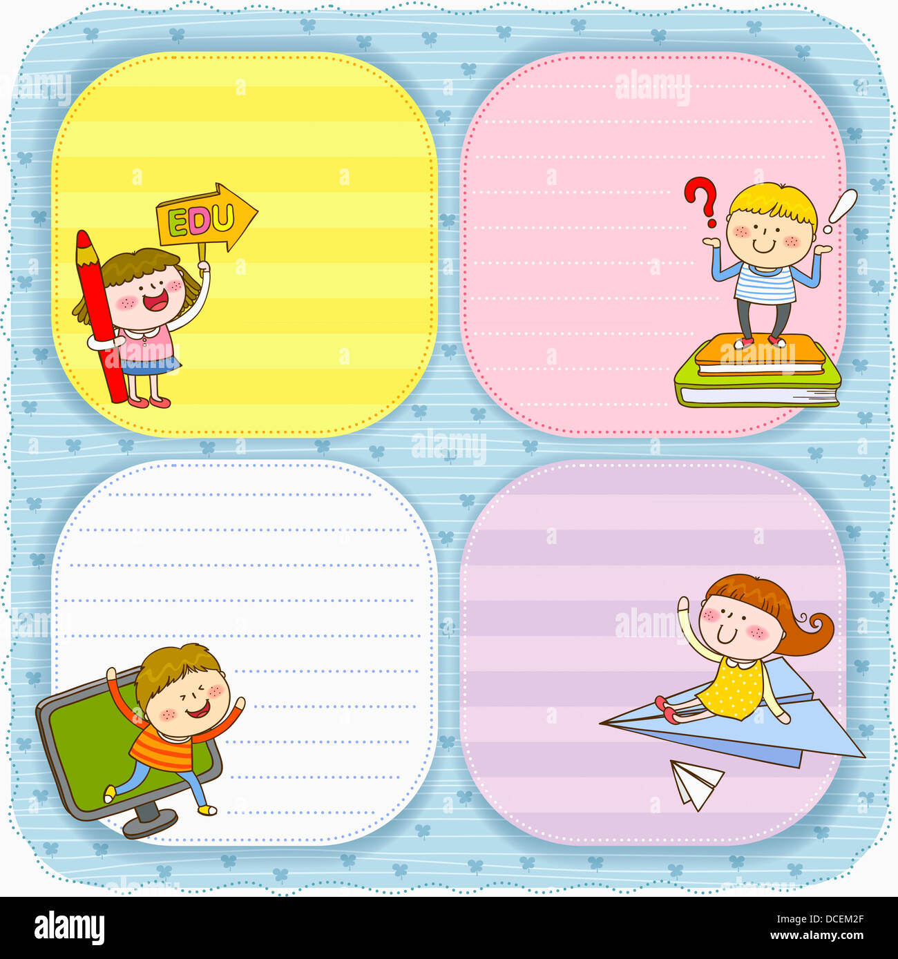 illustration memo template Stock Photo - Alamy
