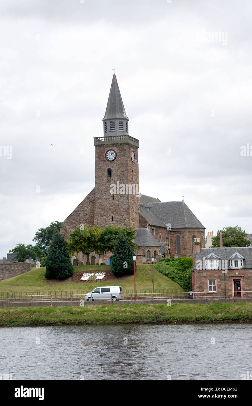 Looking across the River Ness to the Old High Church dedicated to St ...