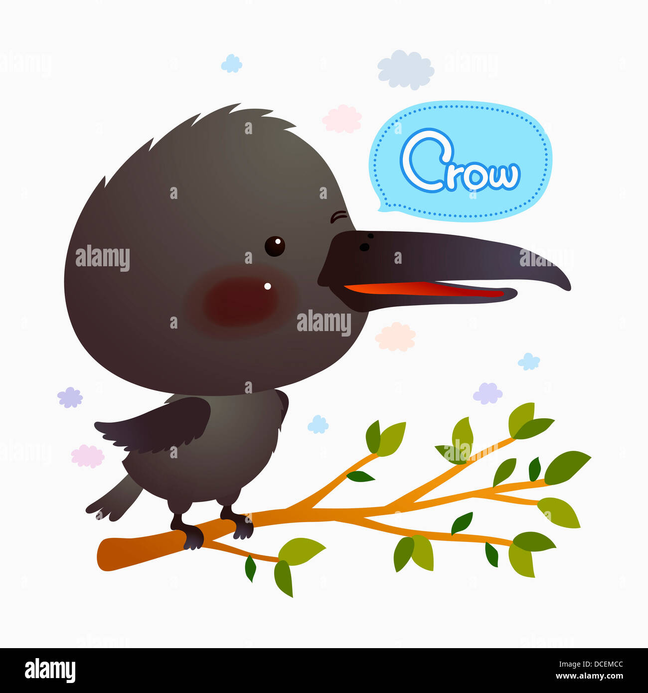 illustration of crow Stock Photo - Alamy