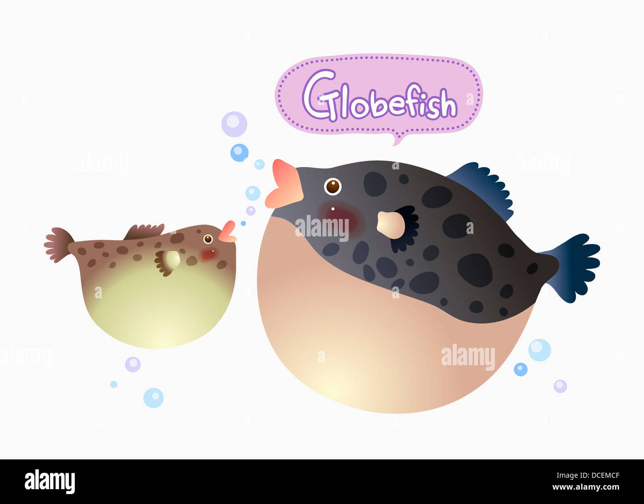 illustration of globefish Stock Photo - Alamy