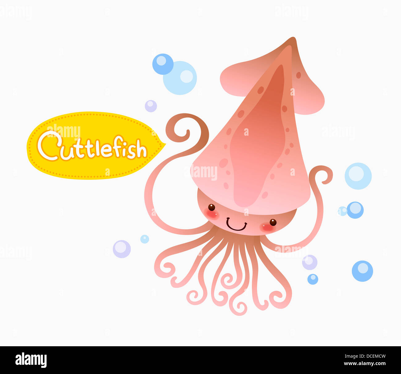 illustration of cuttlefish Stock Photo - Alamy