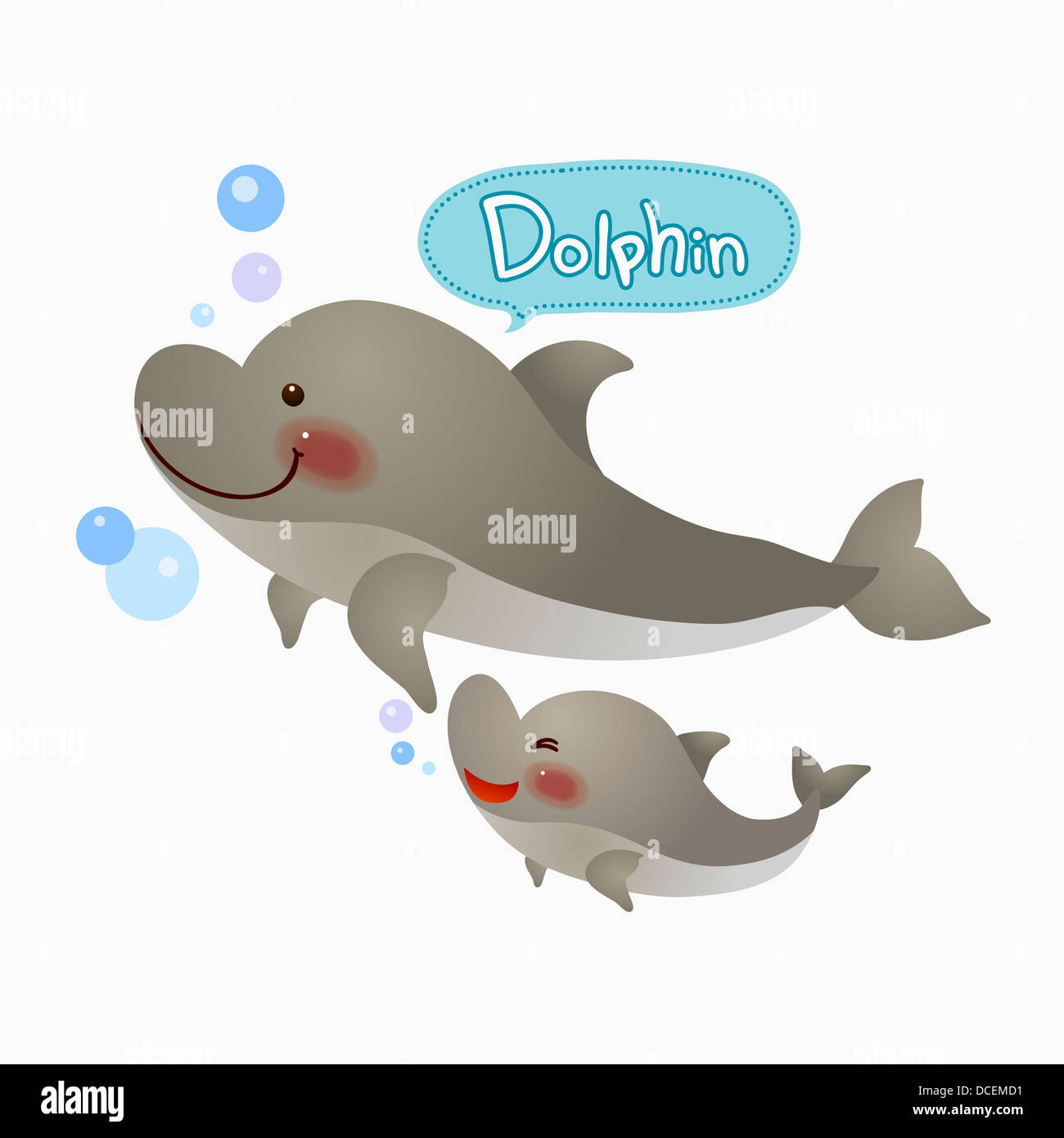 illustration of dolphin Stock Photo - Alamy