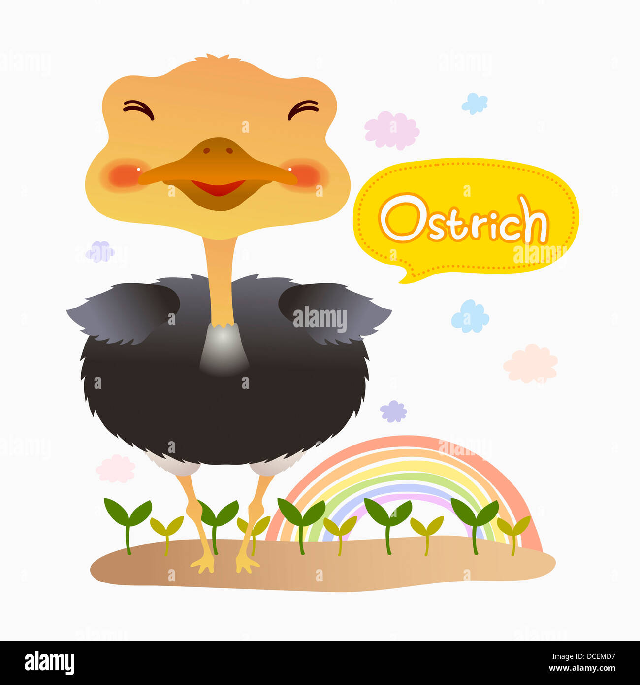 Ostrich illustration hi-res stock photography and images - Alamy