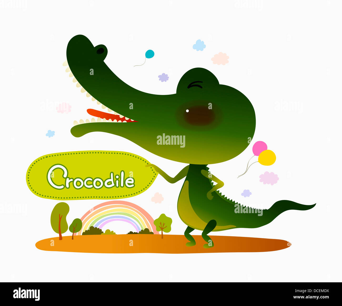 Crocodile side view Cut Out Stock Images & Pictures - Alamy