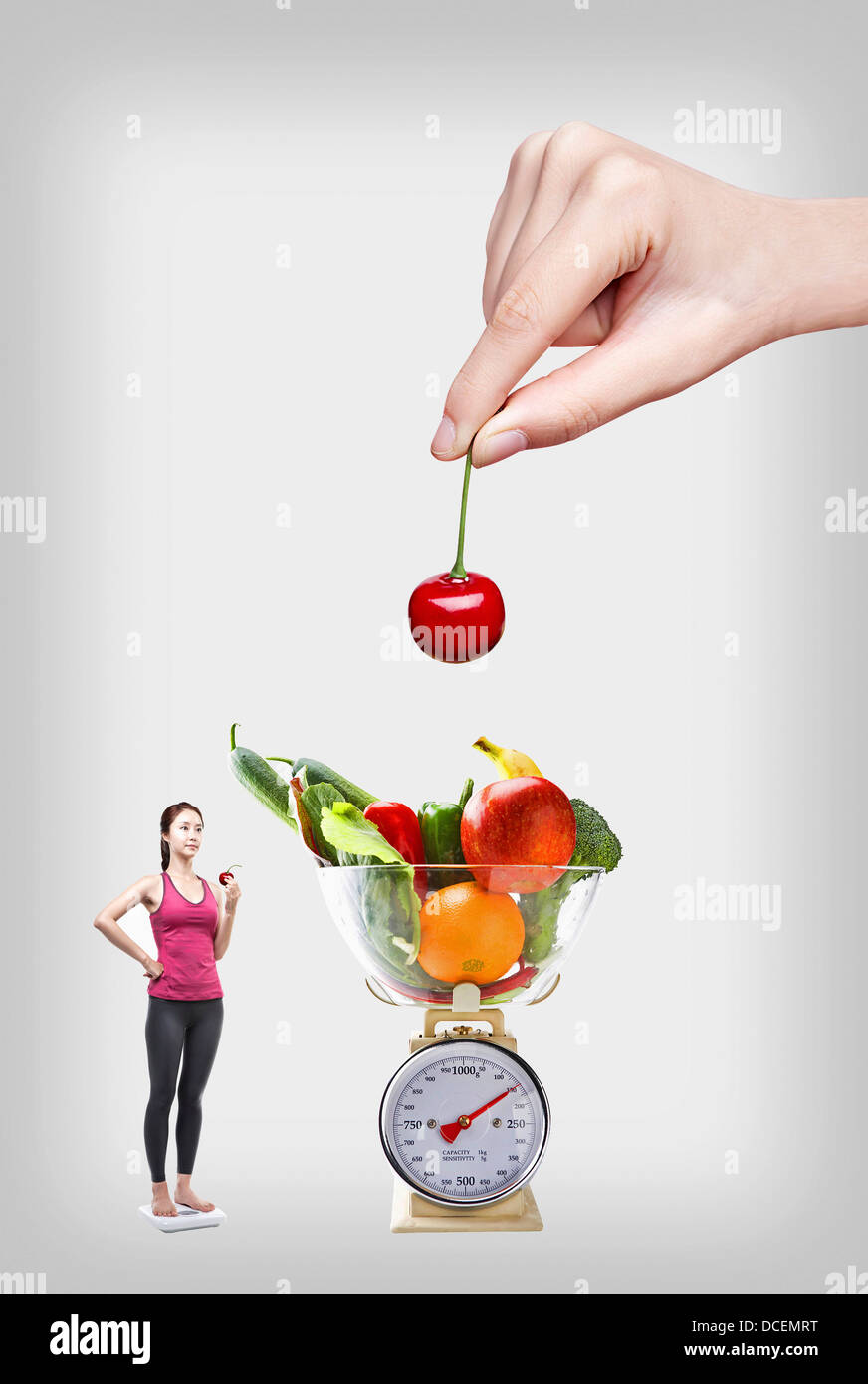 a woman on diet Stock Photo - Alamy