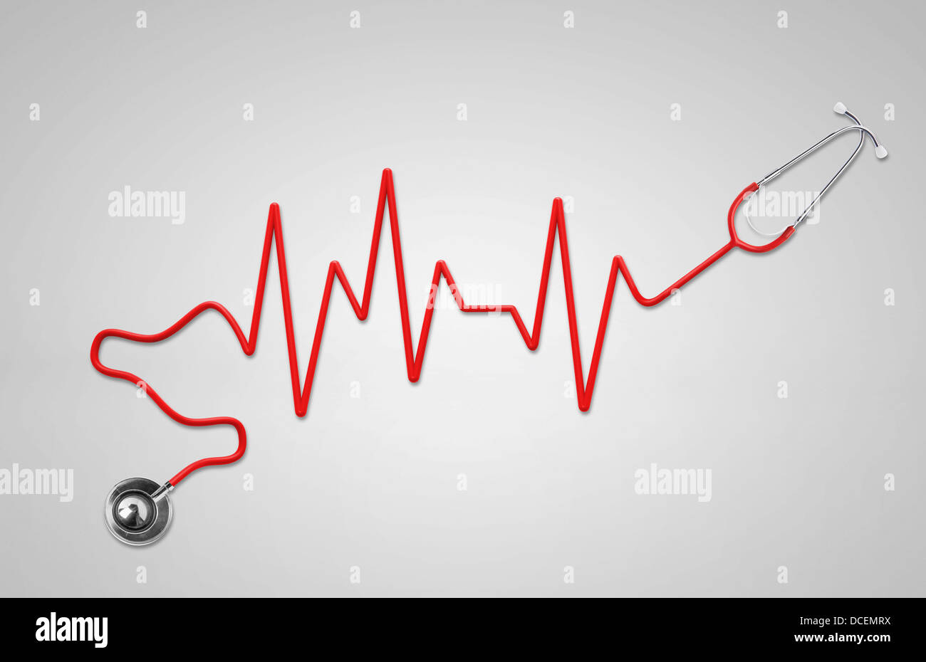 a stethoscope making heart line Stock Photo - Alamy
