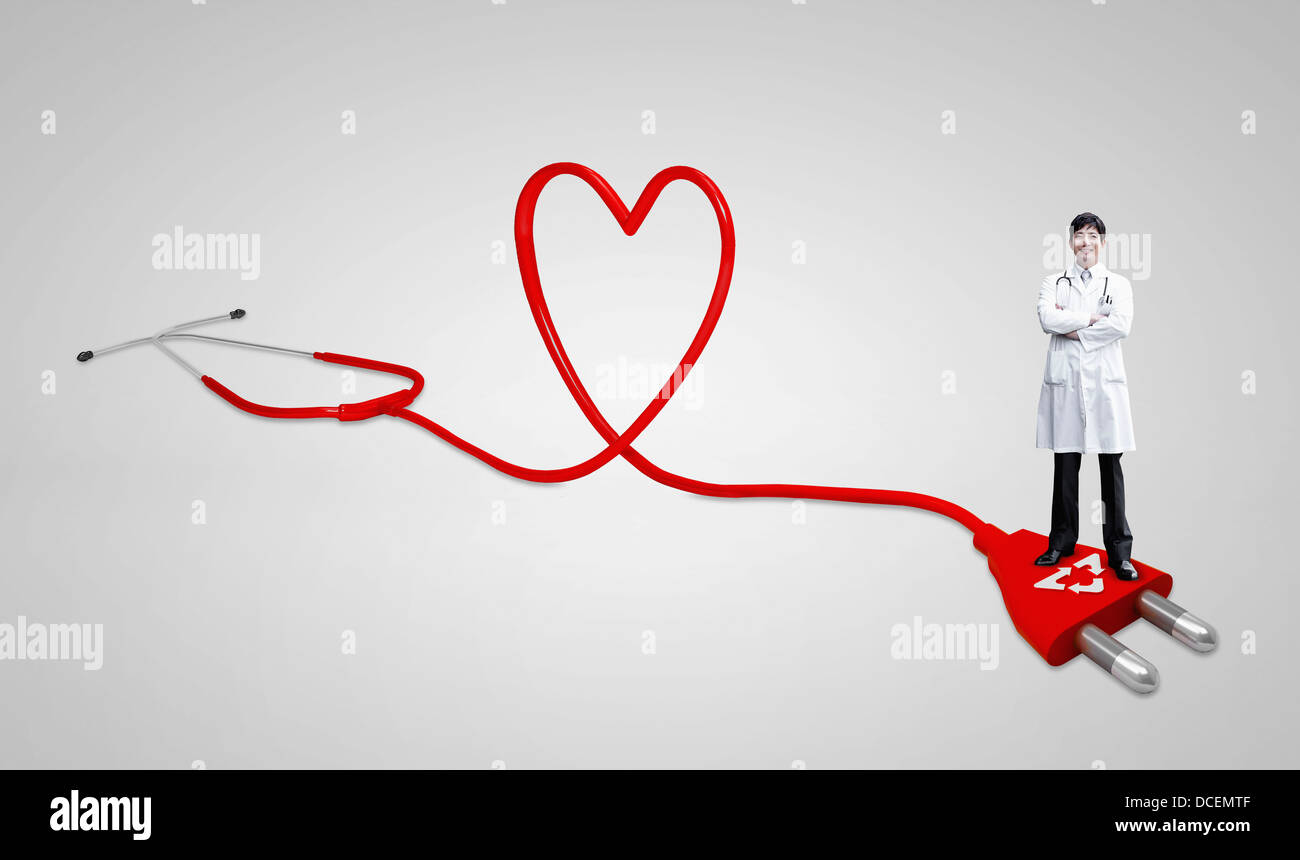 a stethoscope making a heart shape Stock Photo - Alamy