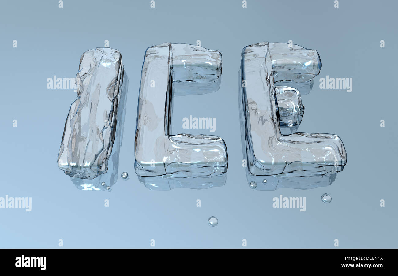 Ice uppercase alphabet hi-res stock photography and images - Alamy