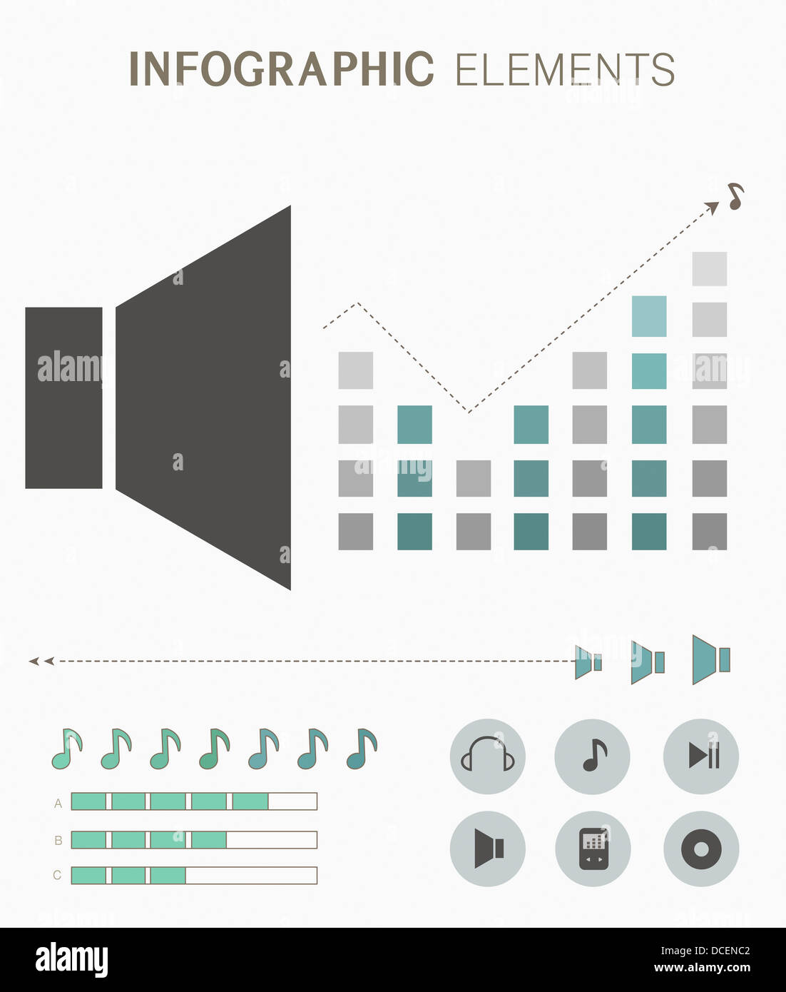 infographic elements of speakers Stock Photo - Alamy