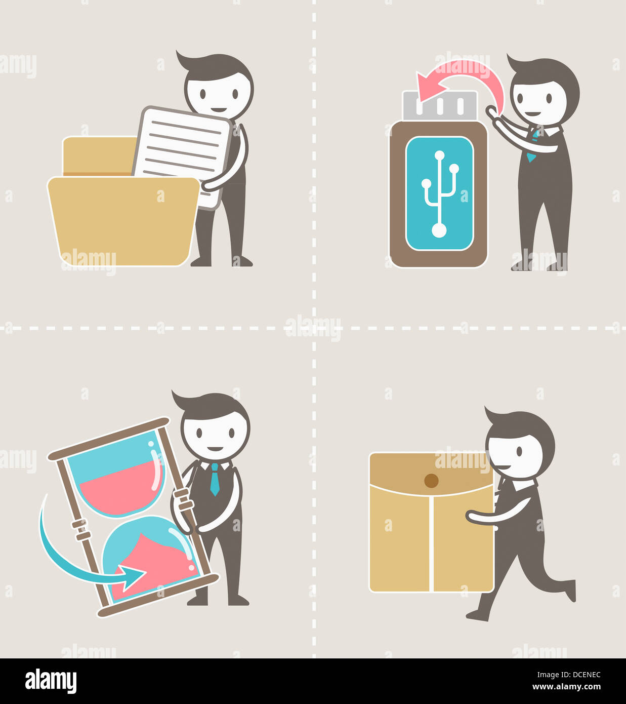 Illustration characters different actions hi-res stock photography and ...