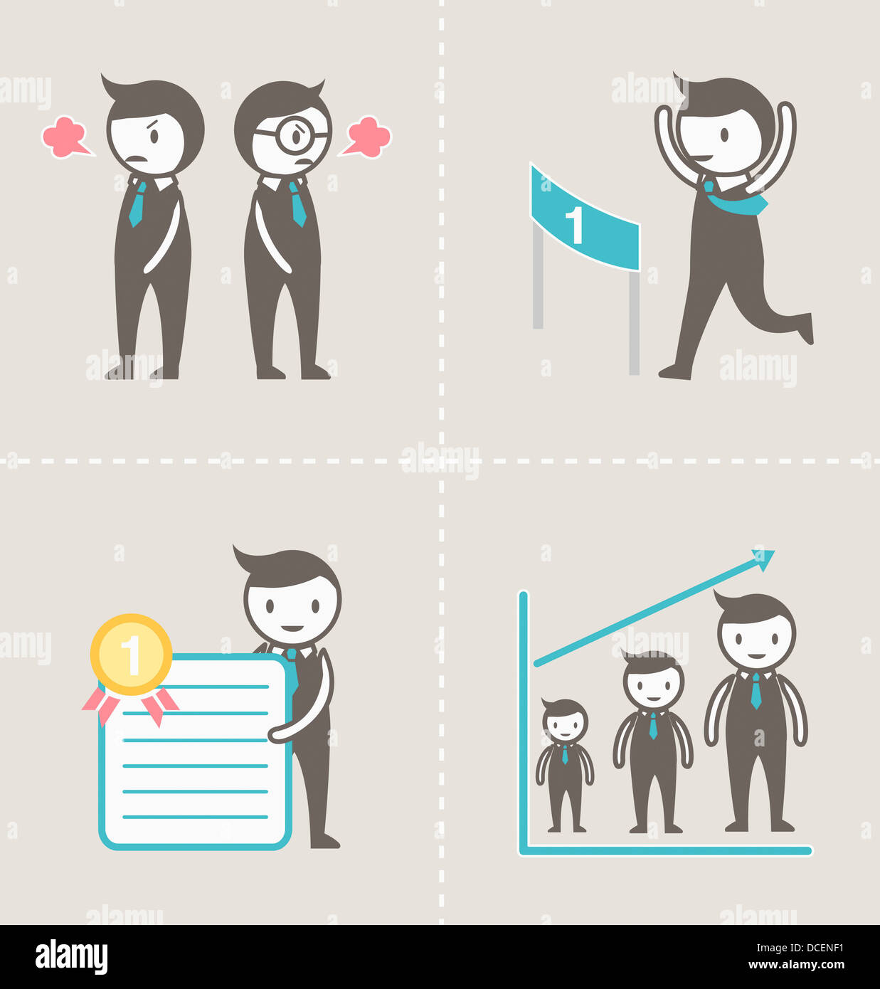 Illustration characters different actions hi-res stock photography and ...