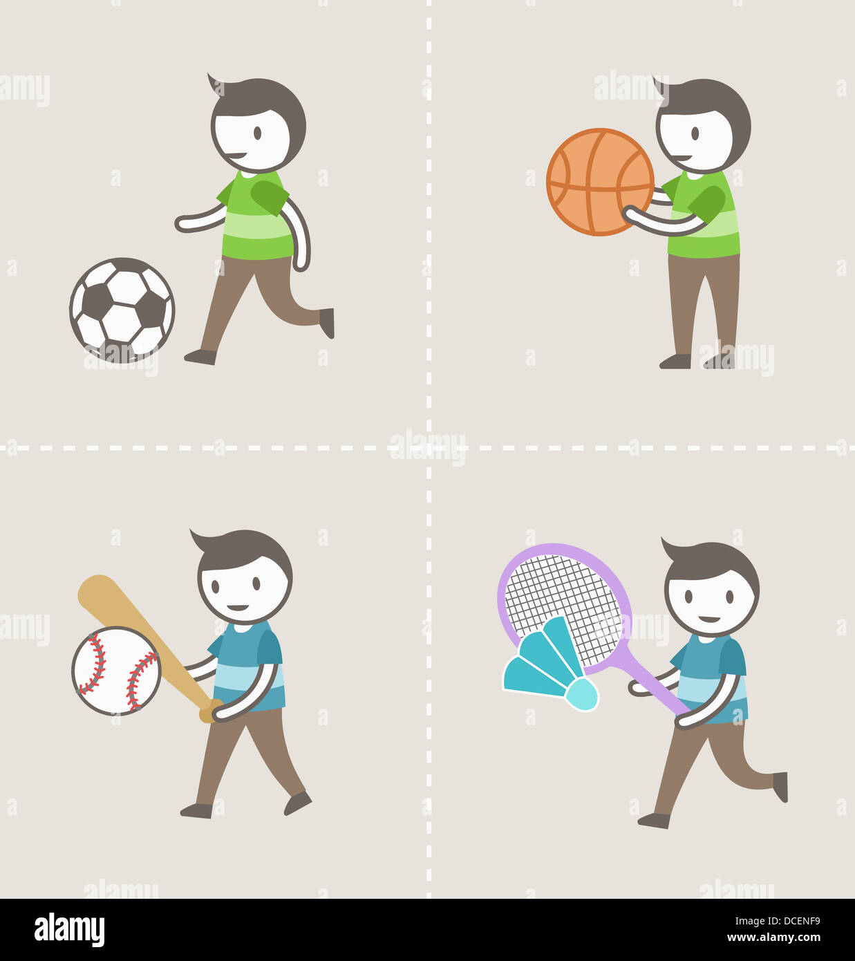 Illustration characters different actions hi-res stock photography and ...