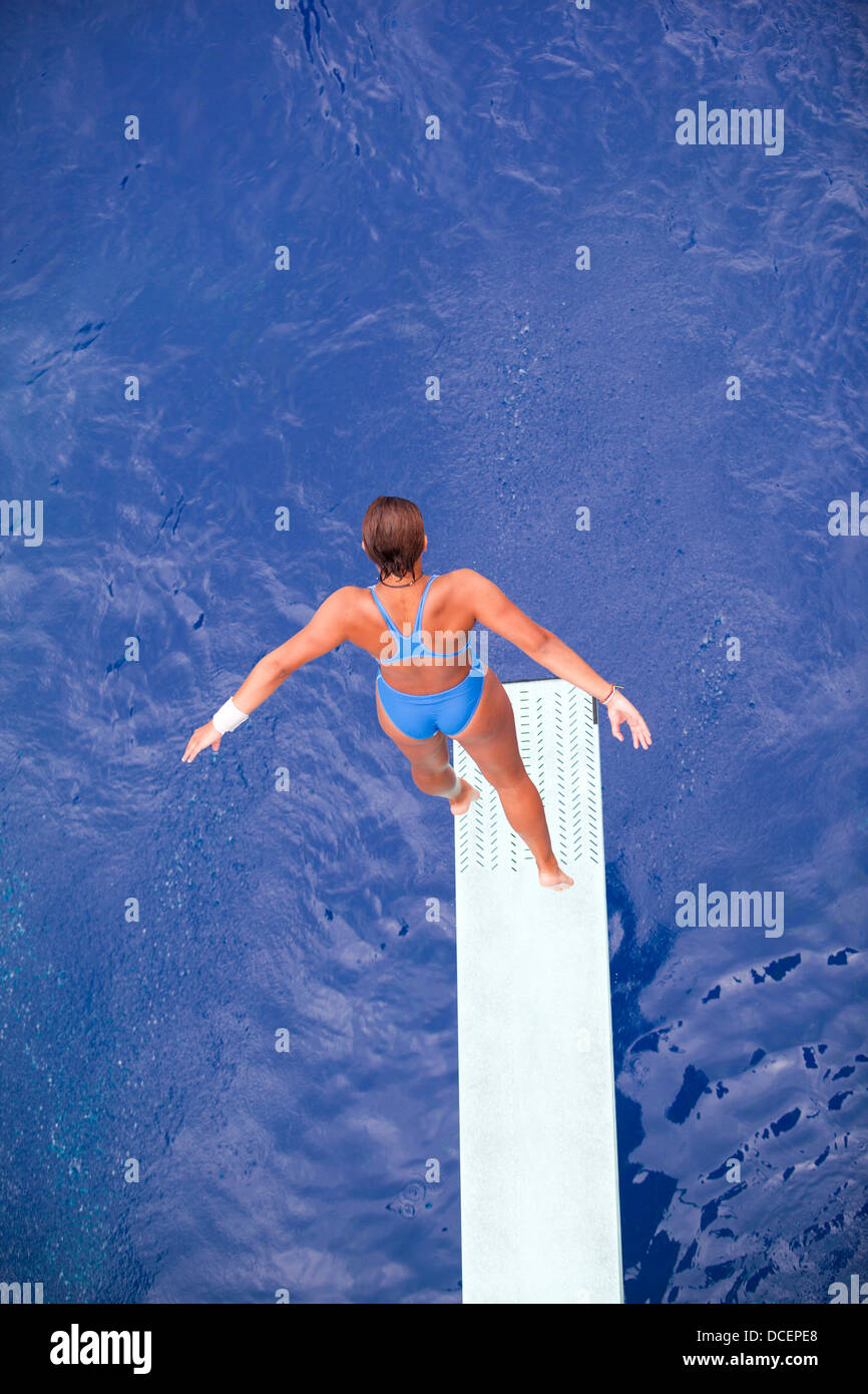 Jump pool springboard hi-res stock photography and images - Alamy