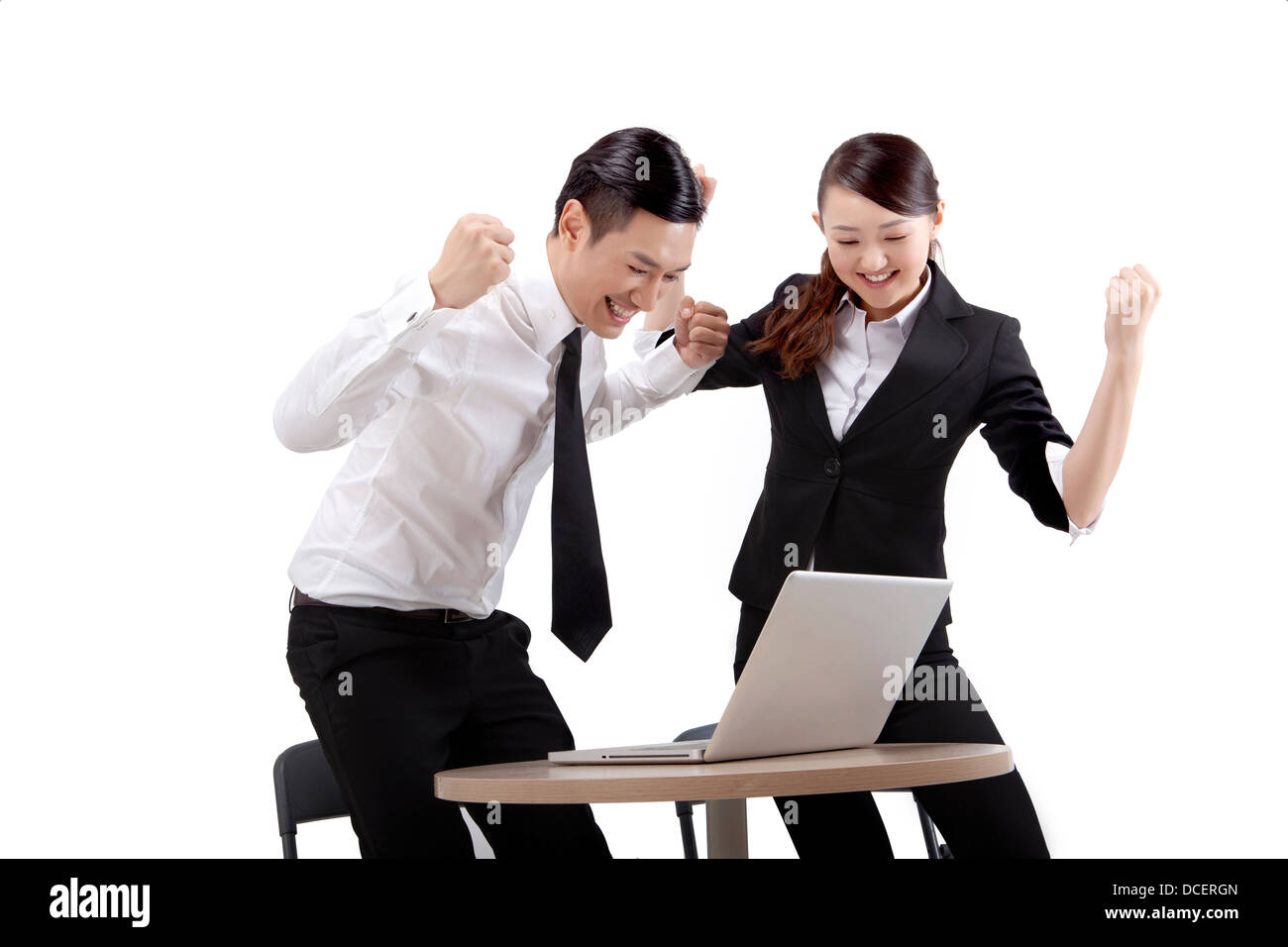 Business people using computer Stock Photo - Alamy
