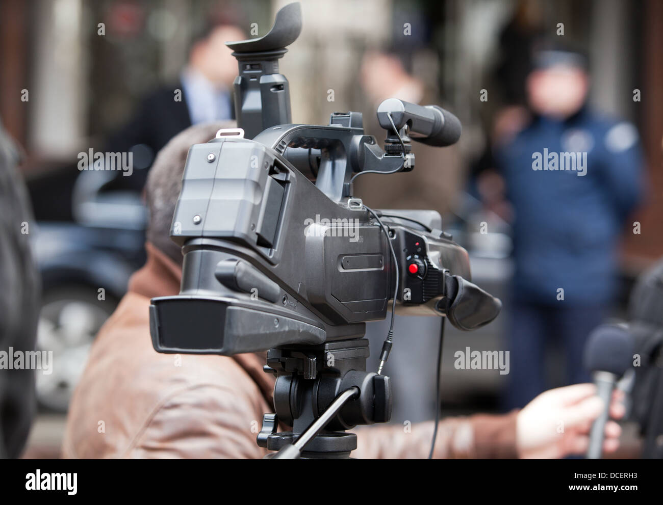 video camera for news TV broadcasting Stock Photo - Alamy