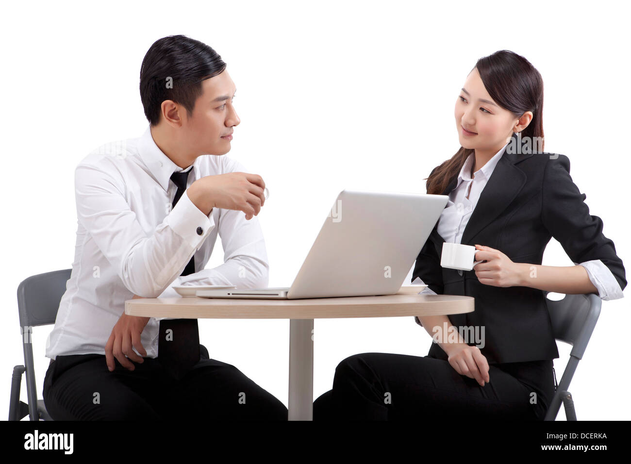 Business people using computer Stock Photo - Alamy