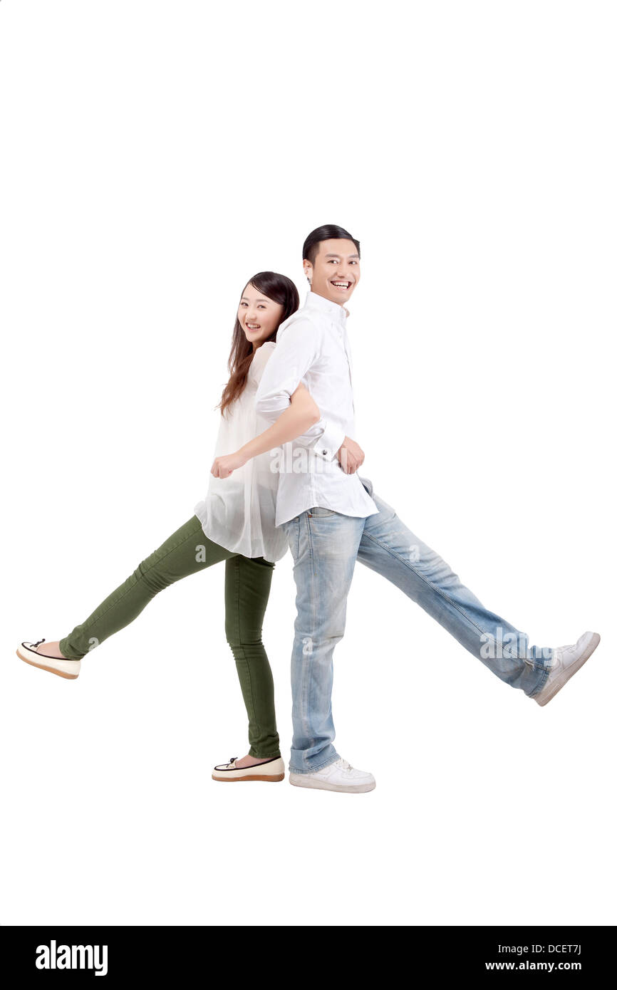 Couple holding hands back view Cut Out Stock Images & Pictures - Alamy