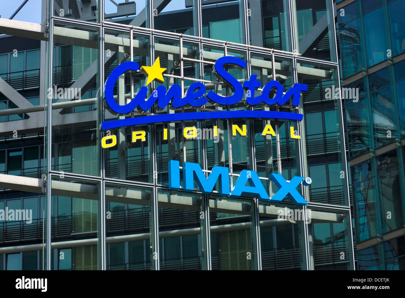 A sign of the largest cinema chains - Cinestar Stock Photo - Alamy