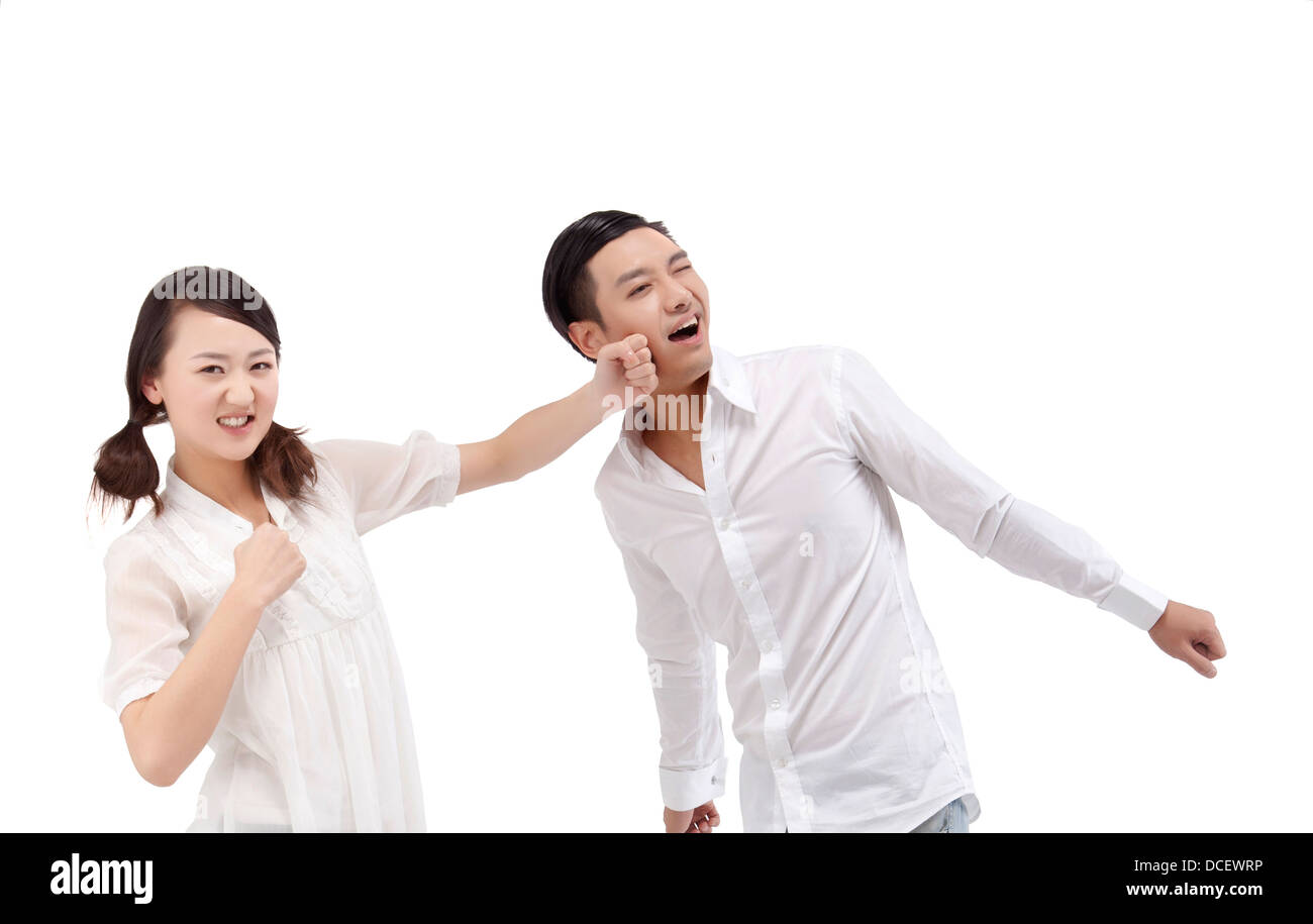 Two women arguing black white hi-res stock photography and images - Alamy