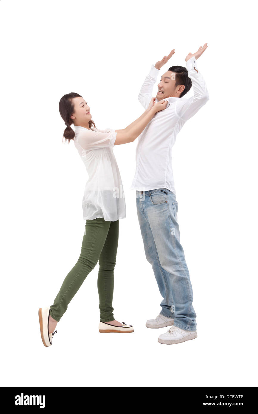 The young couple fighting Stock Photo - Alamy
