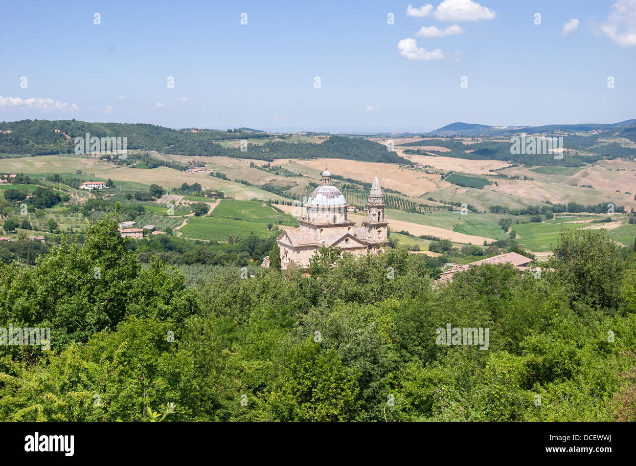 Building in Fields Stock Photo - Alamy
