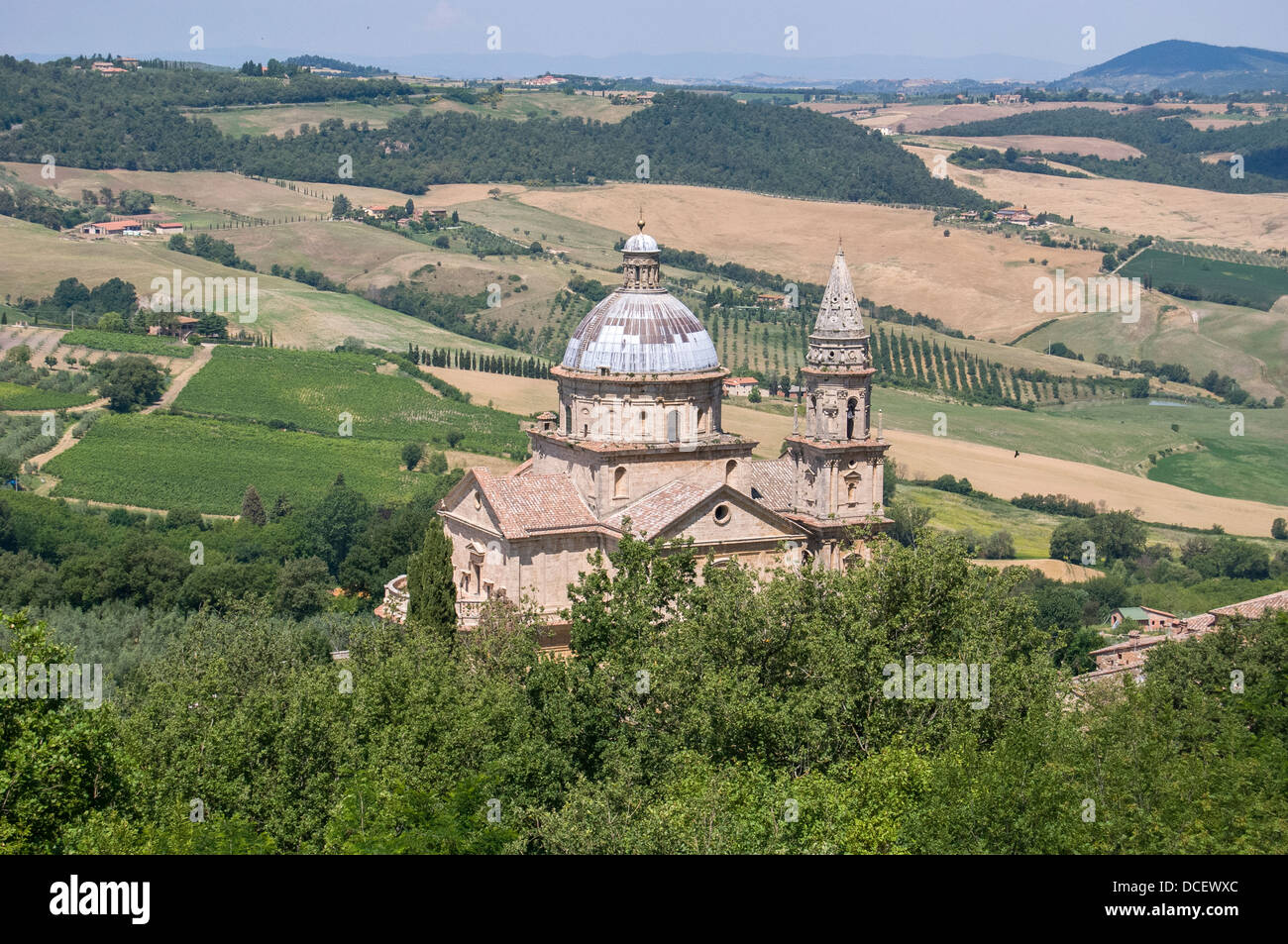 Building in Fields Stock Photo - Alamy