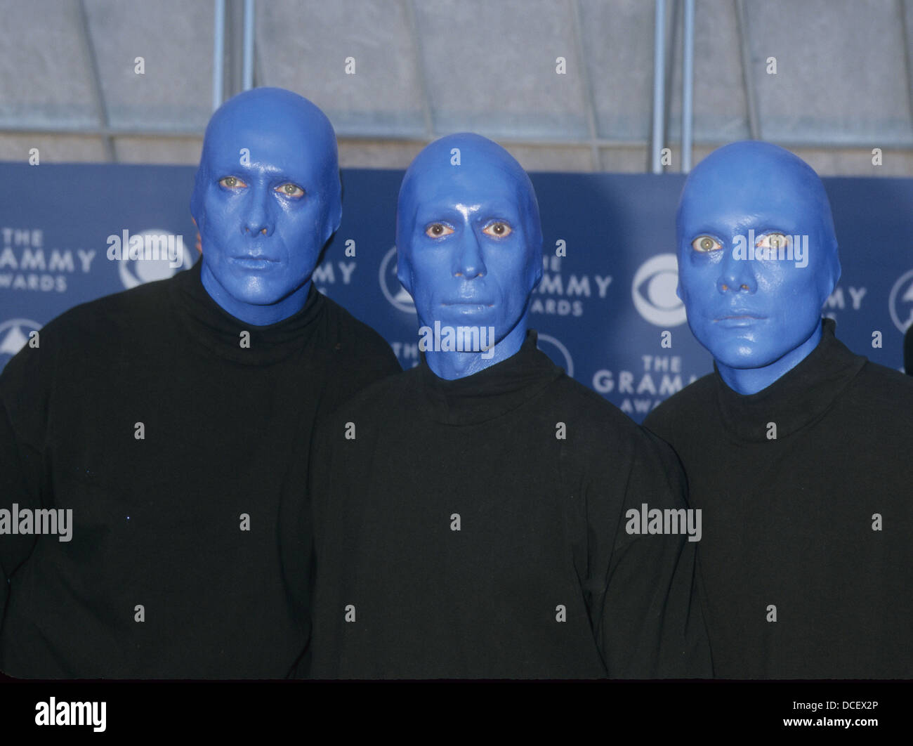 BLUE MAN GROUP American rock group in 2001 Stock Photo - Alamy