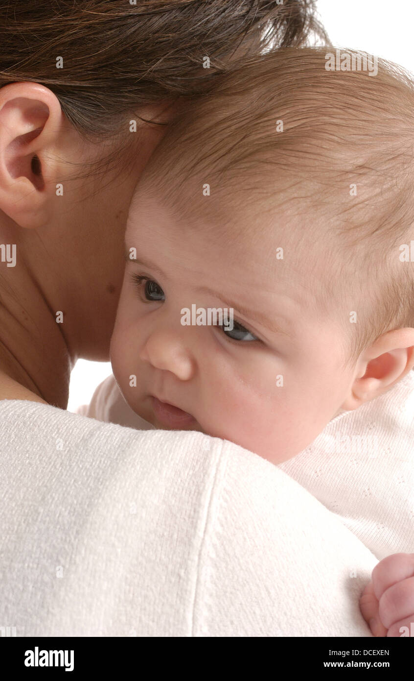 Portrait of mother and baby Stock Photo - Alamy
