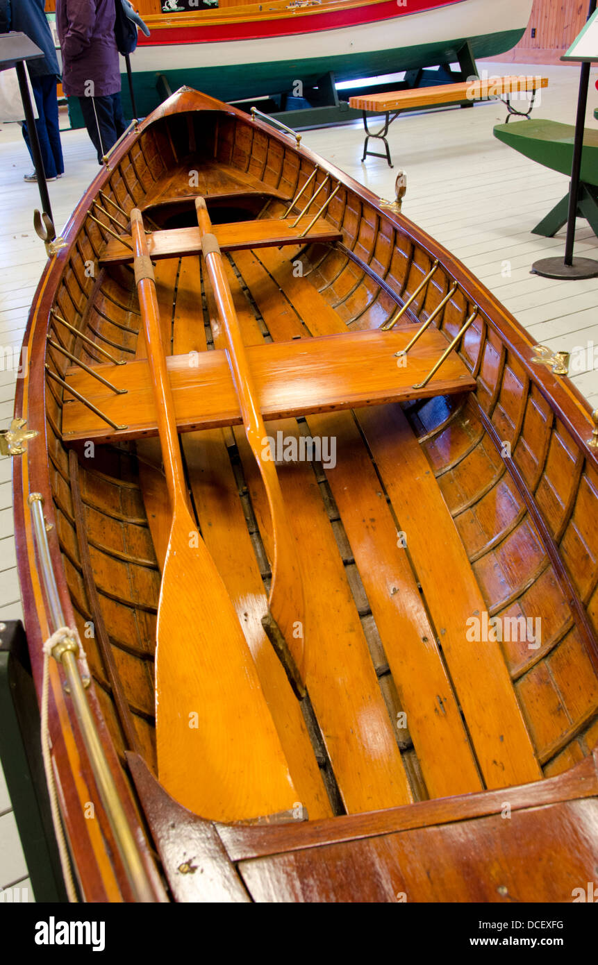 New York, Thousand Islands, St. Lawrence River. Clayton, antique boat ...