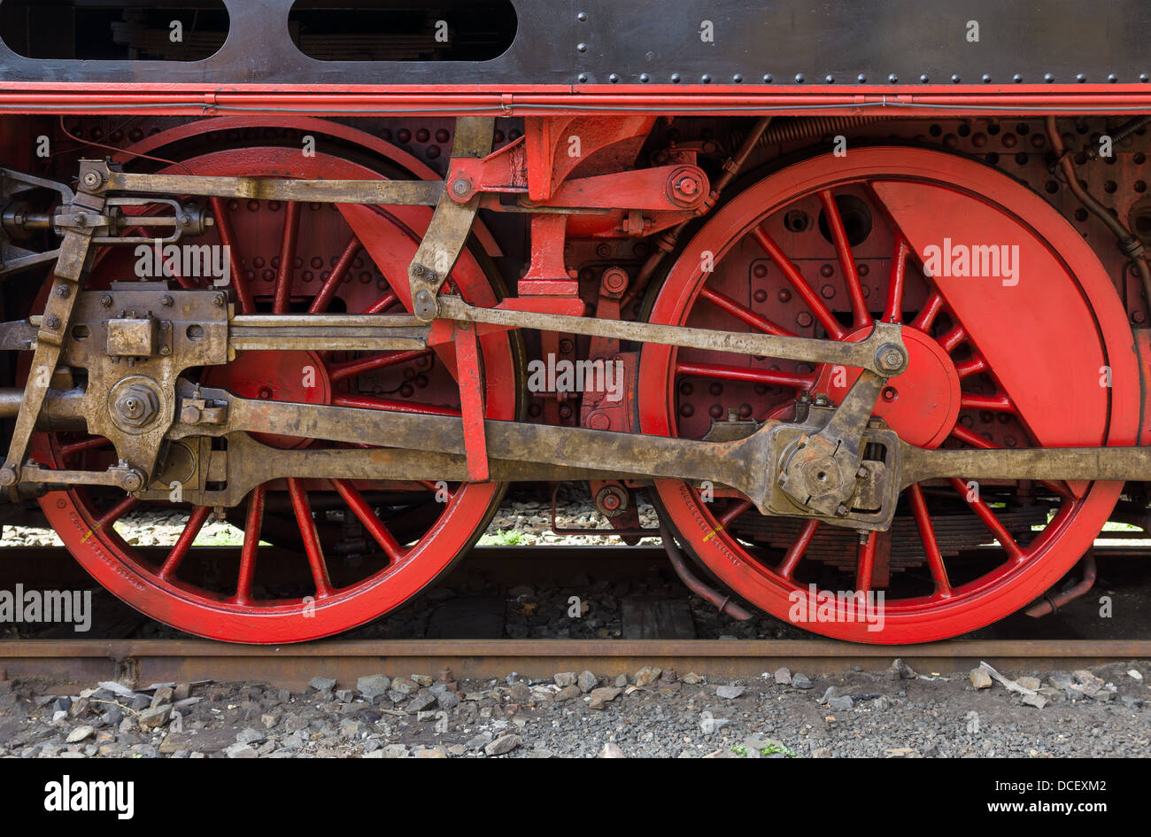 Steam locomotive wheels Stock Photo - Alamy