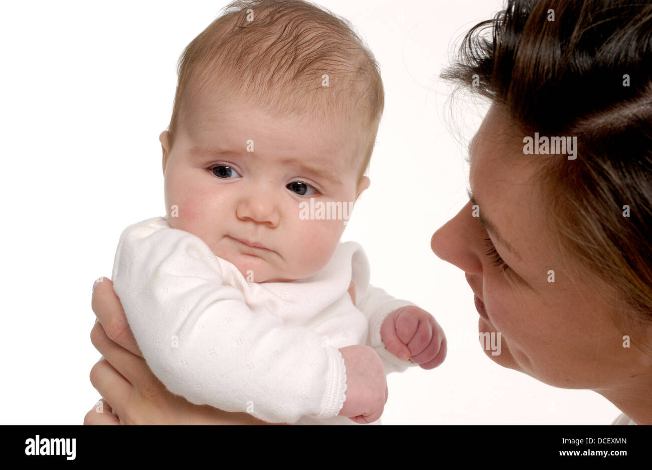 Portrait of mother and baby Stock Photo - Alamy