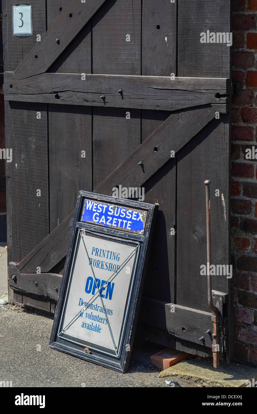 Classic Newspaper Sign Stock Photo - Alamy