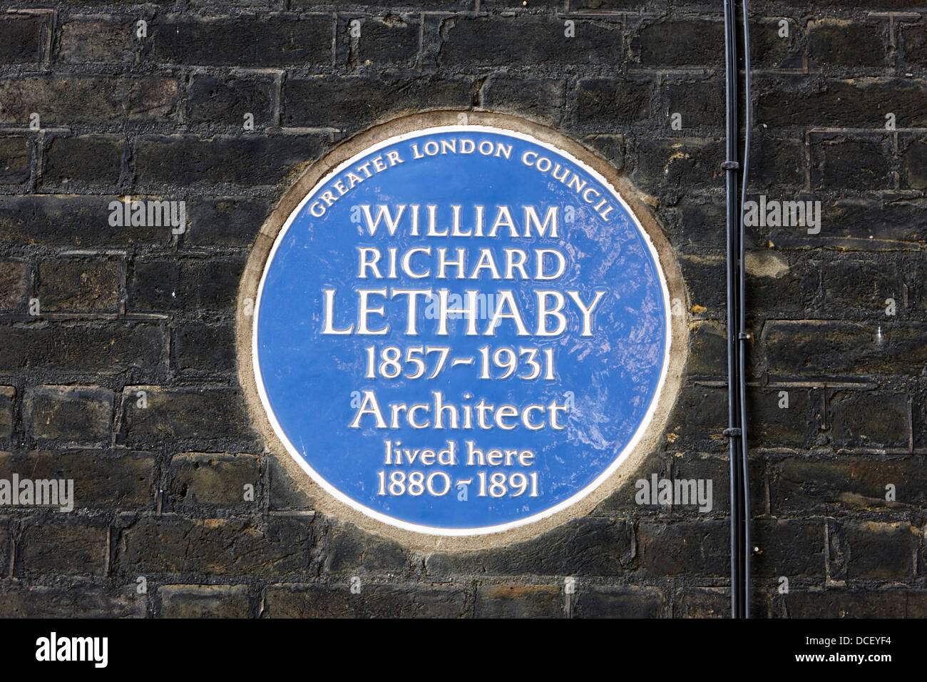 glc blue plaque on a building for william richard lethaby London ...