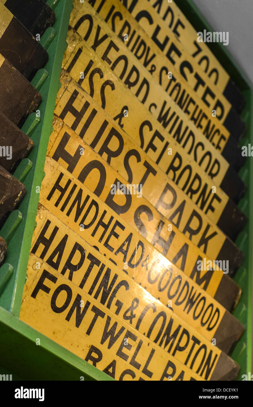 Train destination signs hi-res stock photography and images - Alamy