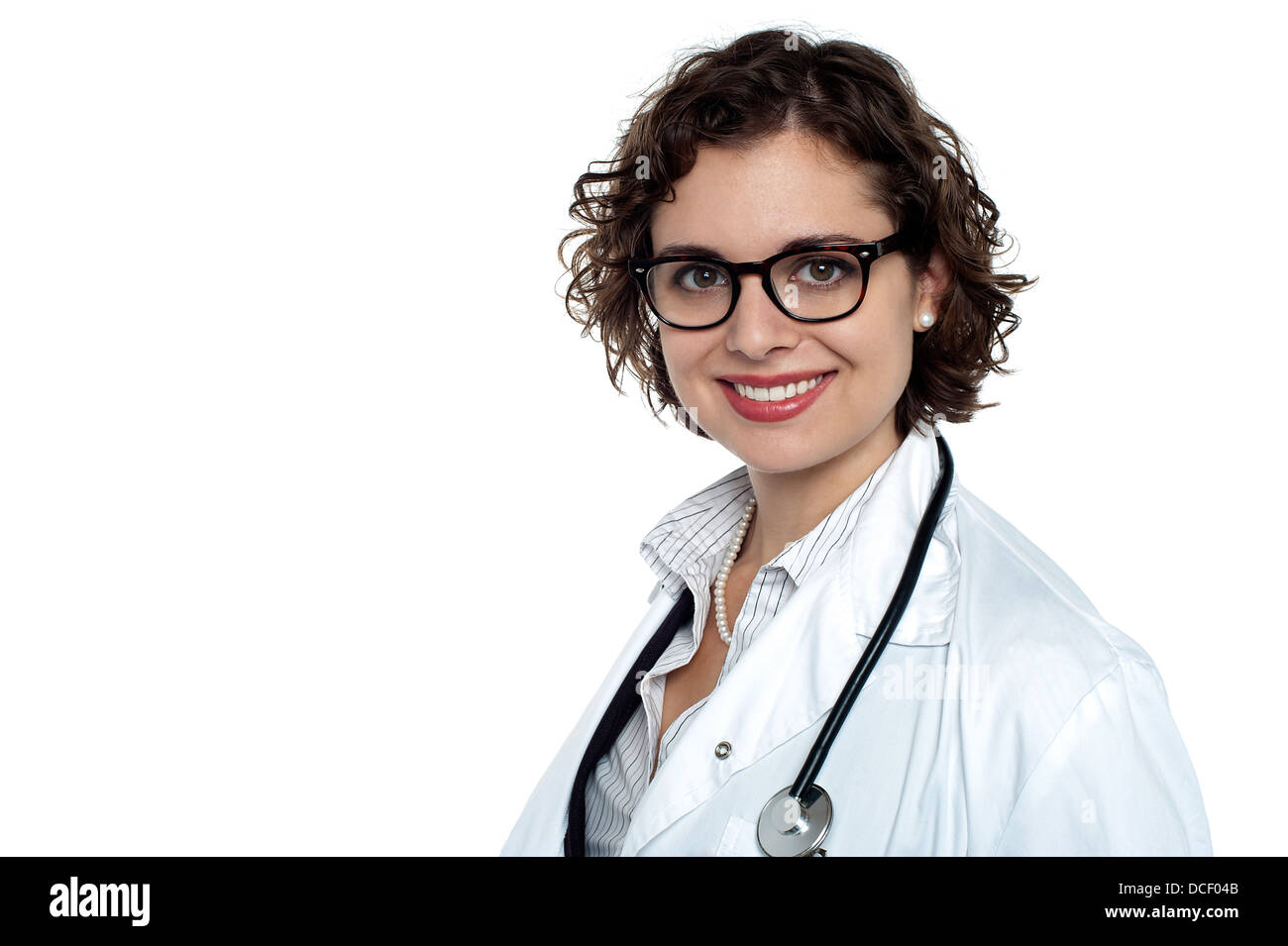 Profile shot of a young smiling medical practitioner Stock Photo - Alamy