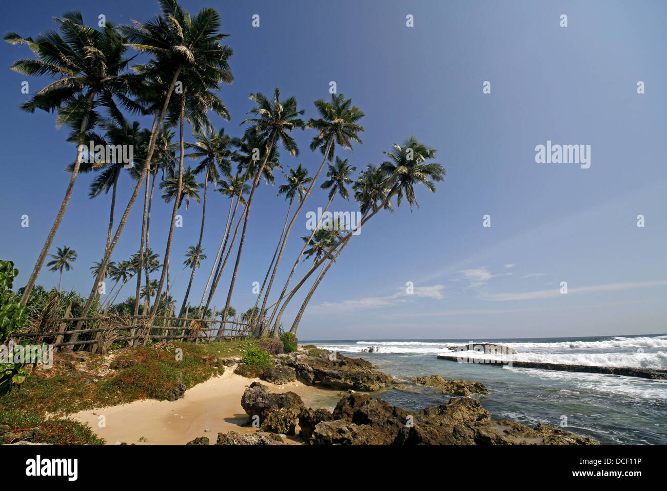 ROCKY BAY & BEACH NEAR TALPE TALPE SRI LANKA 15 March 2013 Stock Photo ...