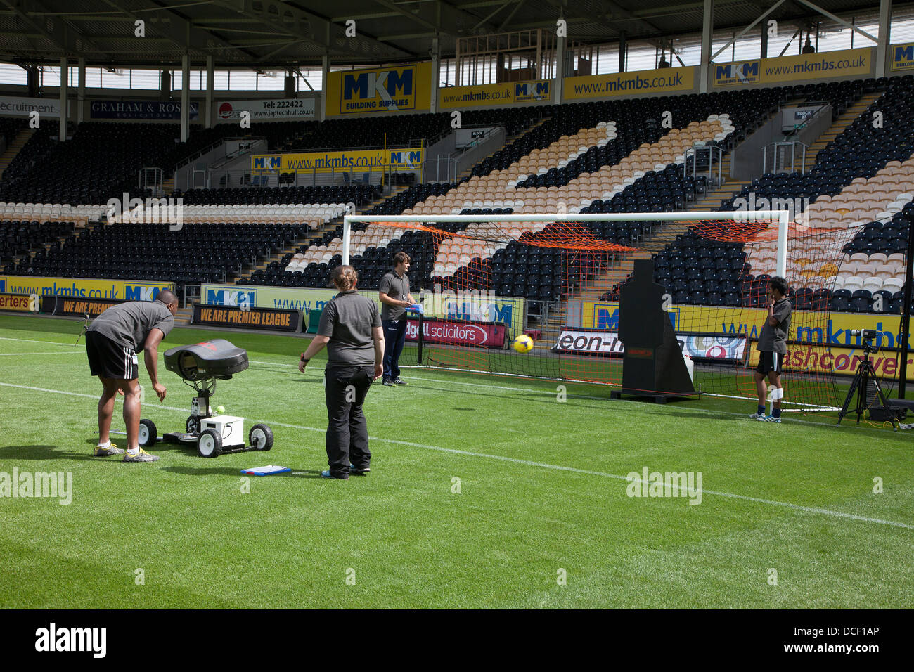 Hawk-Eye Goal Line Technology being installed and calibrated at a Hull ...