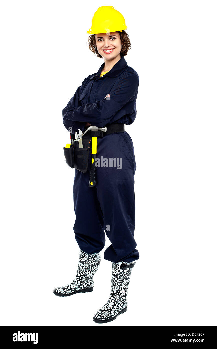 Stunning female construction worker Stock Photo - Alamy